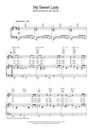 John Denver Sheet Music - My Sweet Lady for N - Mike Rizk | Music ...