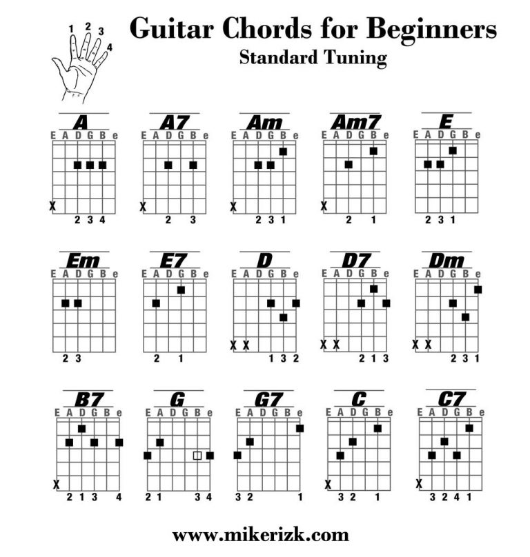 Guitar Chords for Beginners | Easy Guitar Chords for New Guitarists